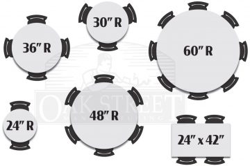 Recommended Seating Capacities by Table Size - OakStreetMfg