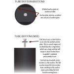 Black Stamped Steel Cross Table Bases - OakStreetMFG