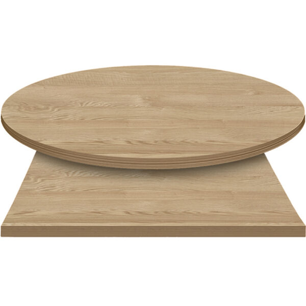 E*Wood Oak Restaurant Table Tops in Autumn Haze stain - OakStreetMFG