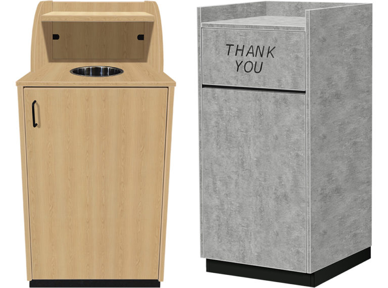 Custom Casework Waste Receptacles 1 - OakStreetMFG