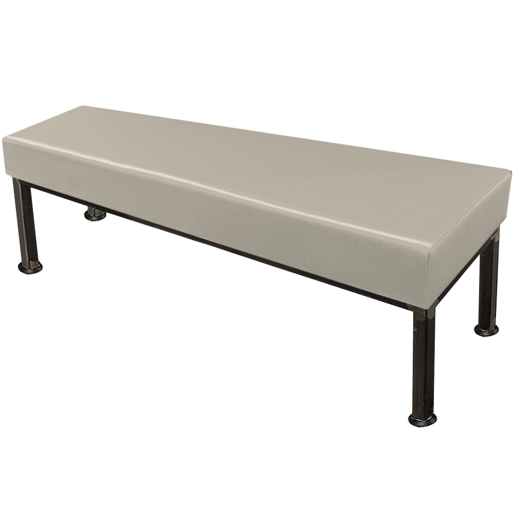 Allen series vinyl/upholstered restaurant bench - OakStreetMFG