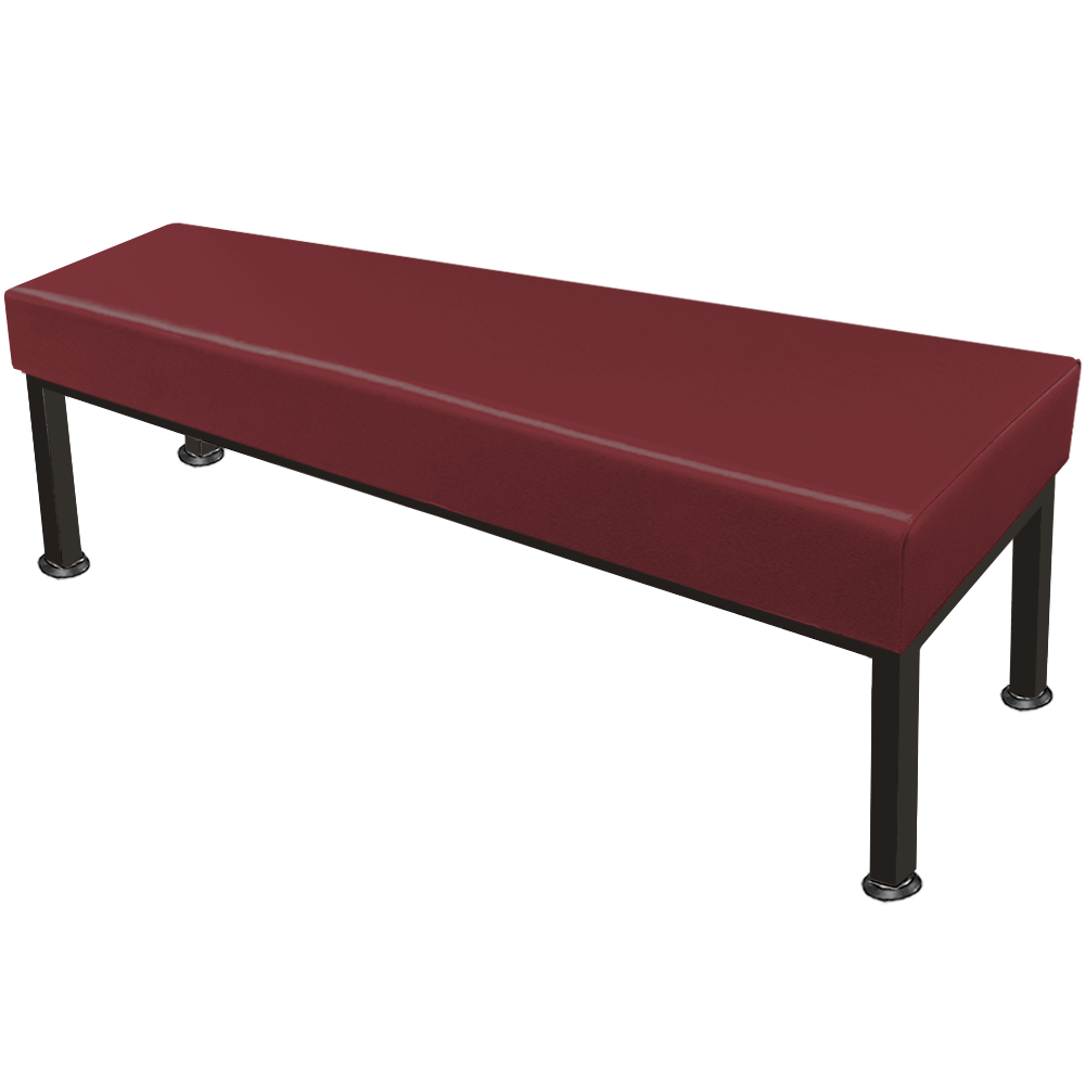 Allen series vinyl/upholstered restaurant bench - OakStreetMFG