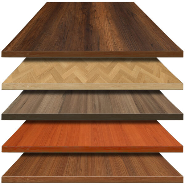 Overlay Wood Edge Restaurant Table Tops - OakStreetMfg