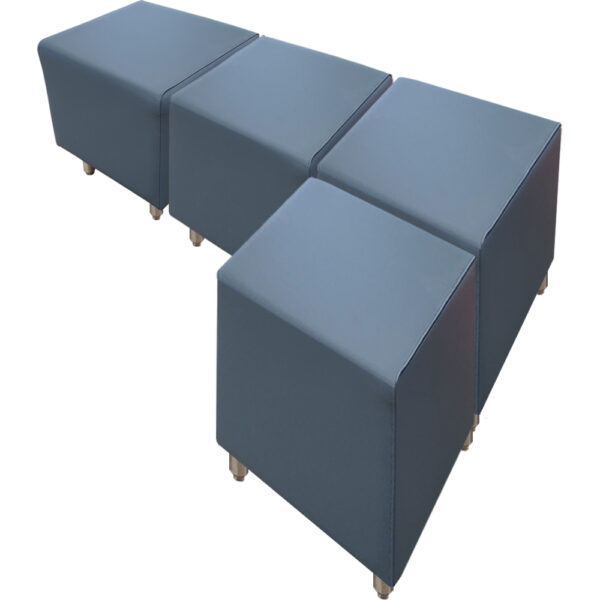 Zearing Vinyl/Upholstered Cube Benches - OakStreetMFG